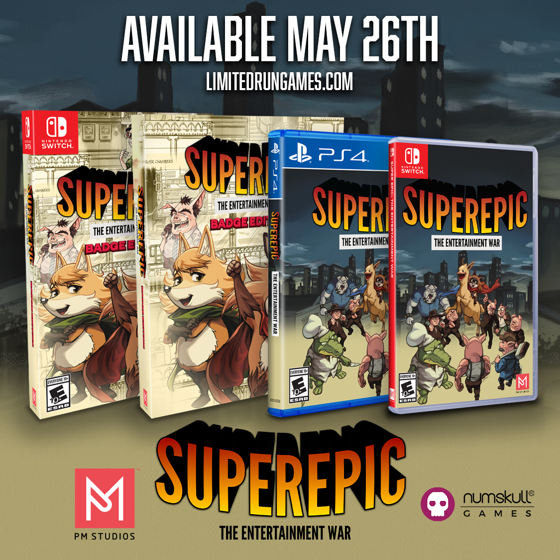 SuperEpic will be available for Switch & PS4 through our distribution ...
