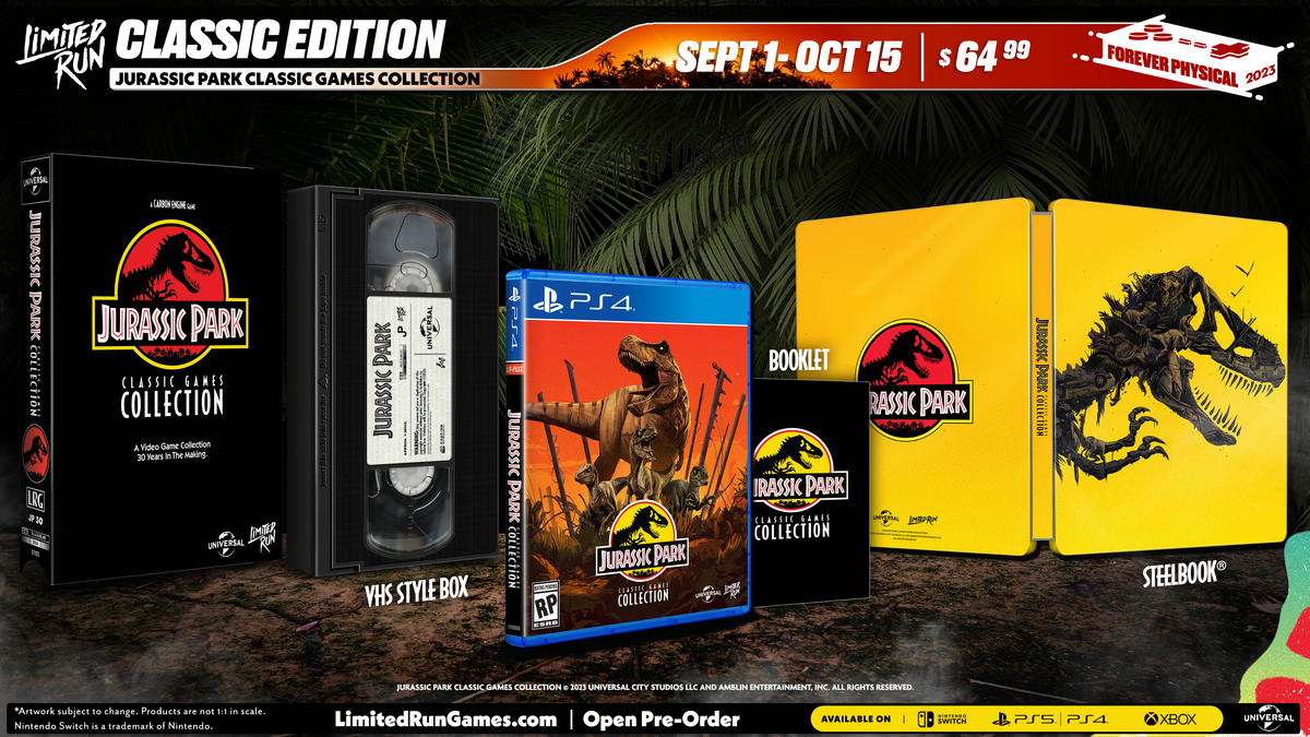 Jurassic Park: Classic Games Collection Classic Edition (PS4) – Limited ...