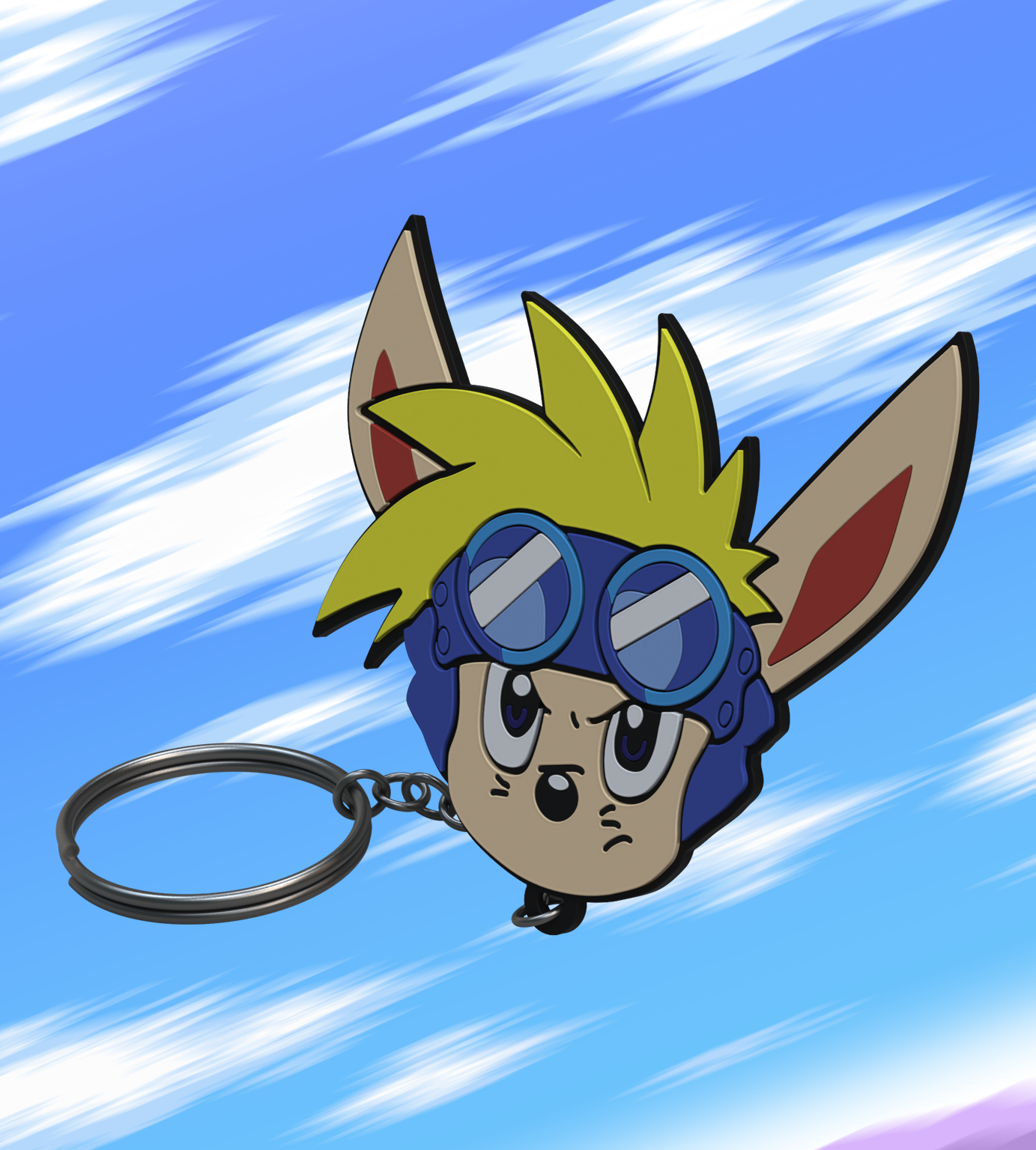 Rocket Knight Adventures Sparkster Keychain – Limited Run Games