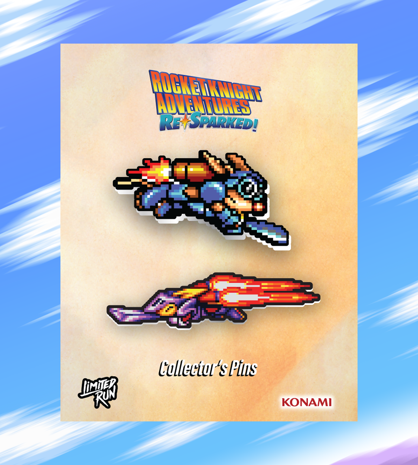 Rocket Knight Adventures: Re-Sparked Sparkster x Axel Pin Set – Limited ...