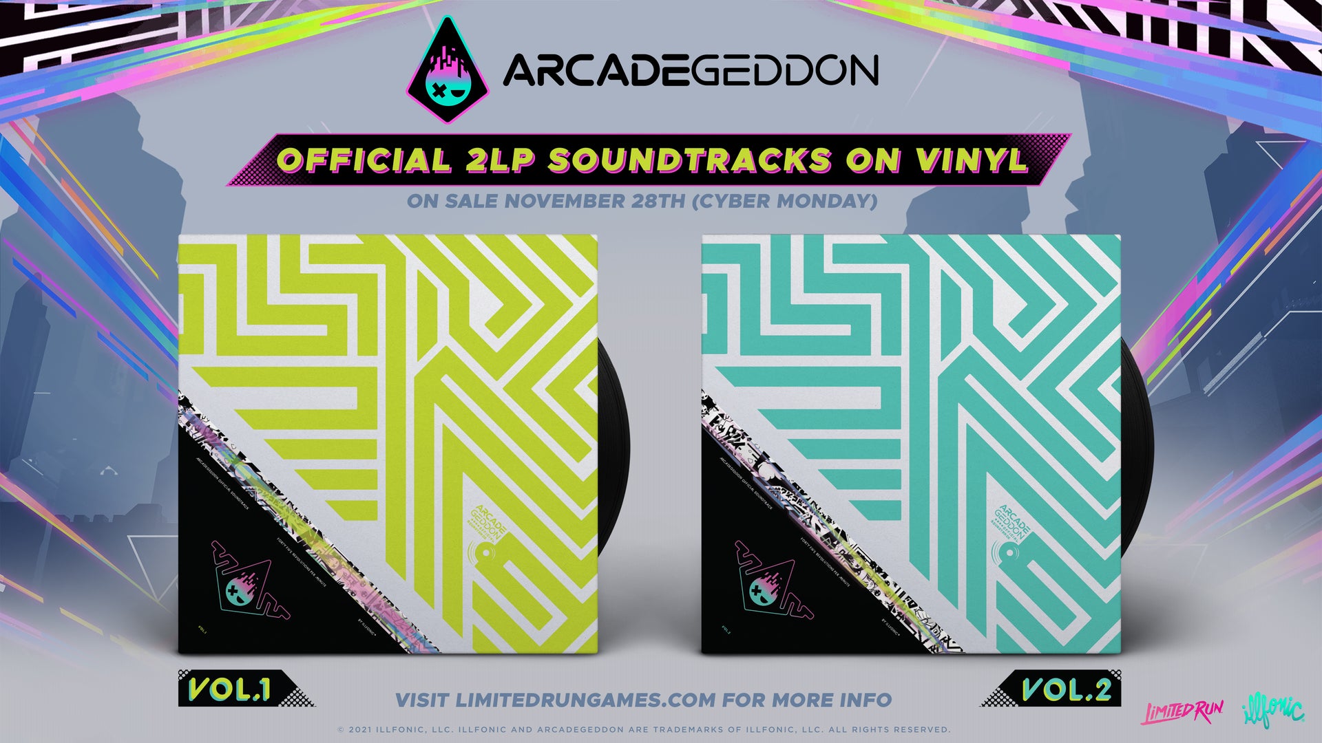 Arcadegeddon Vol. 1 - 2LP Vinyl Soundtrack – Limited Run Games