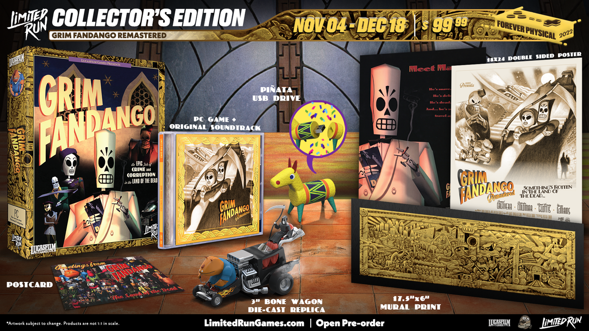 Grim Fandango Remastered Collector's Edition (PC) – Limited Run Games