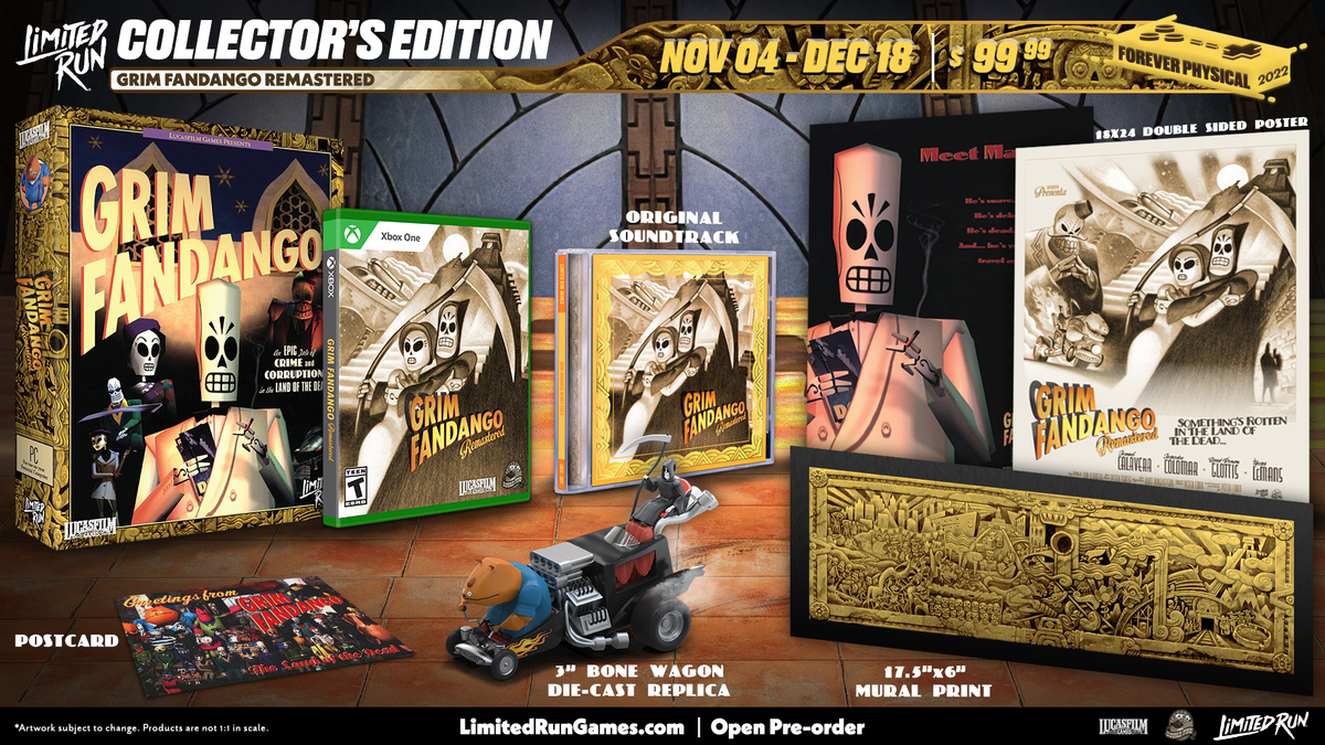 Xbox Limited Run #5: Grim Fandango Remastered Collector's Edition ...
