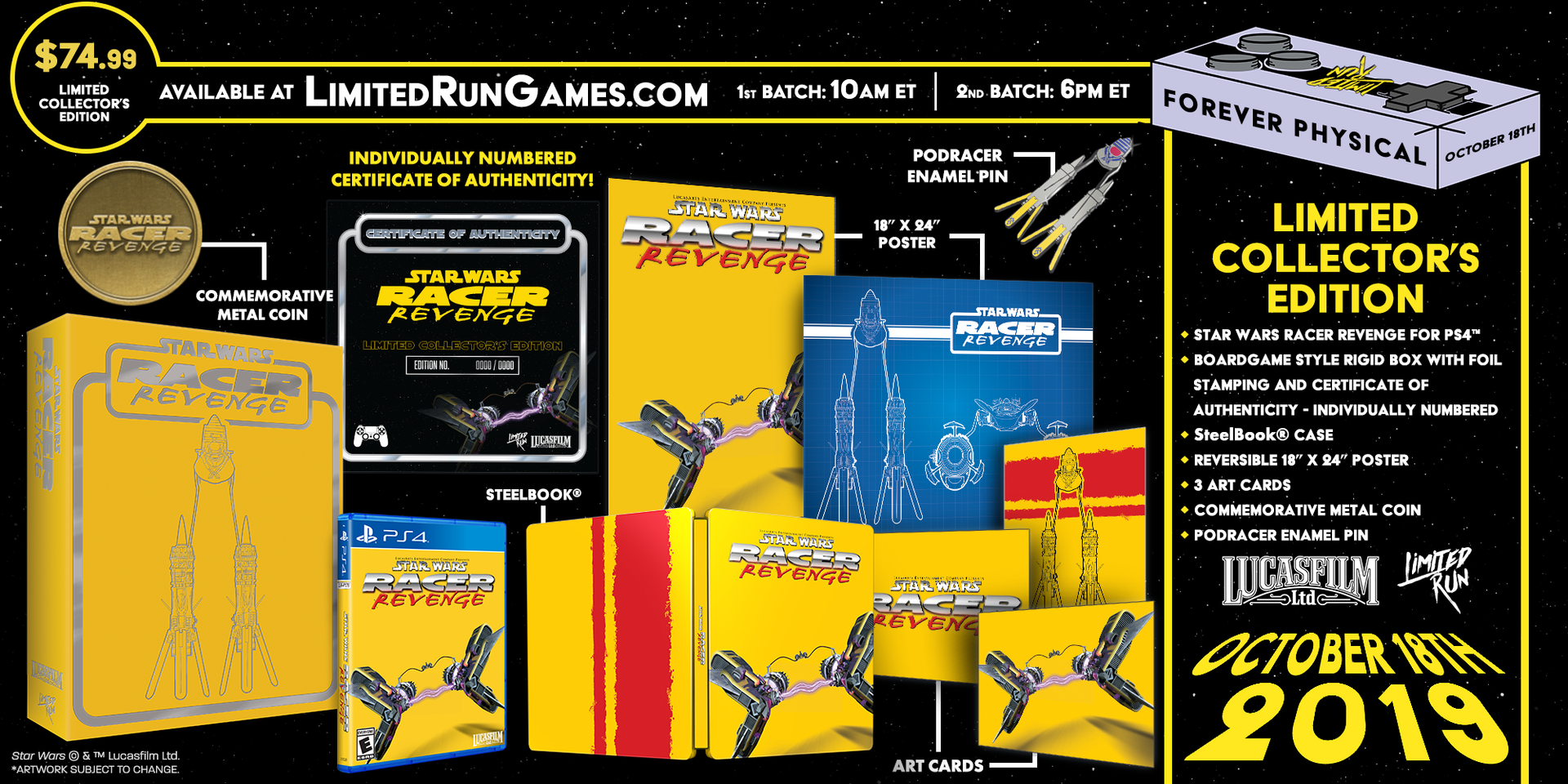 Limited Run #290: Star Wars Racer Revenge Premium Edition (PS4 ...