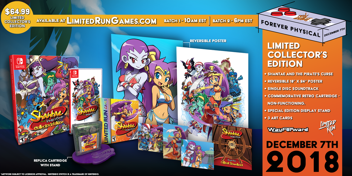 Switch Limited Run #21: Shantae and the Pirate's Curse Collector's Edi ...
