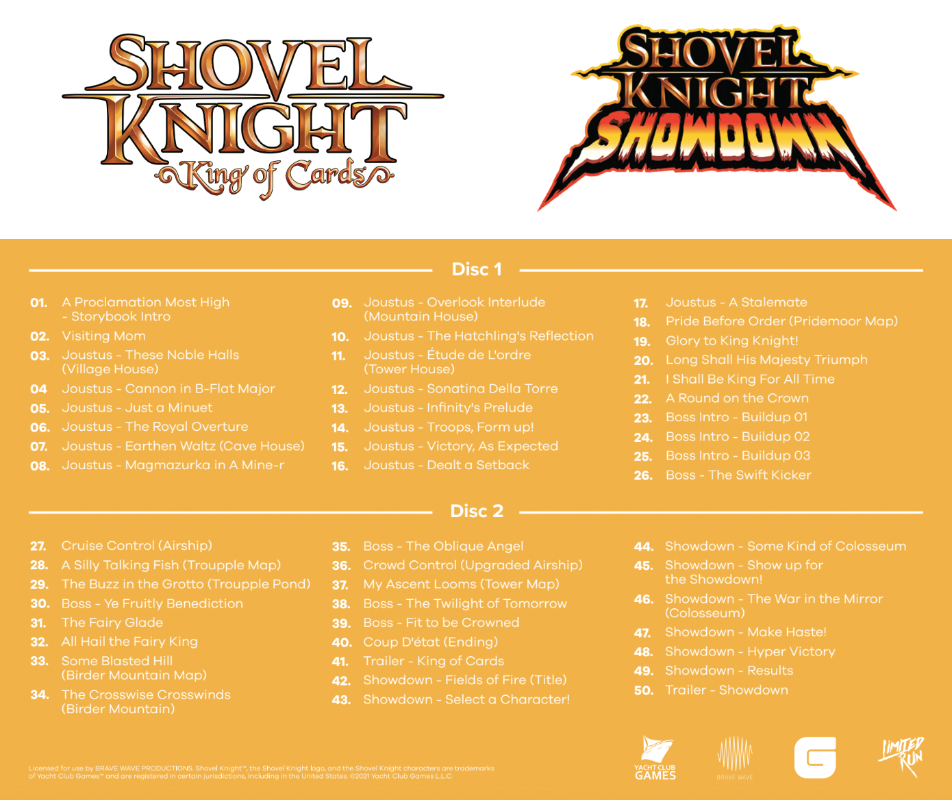 Shovel Knight: King of Cards + Showdown The Definitive Soundtrack (CD – Limited Run Games
